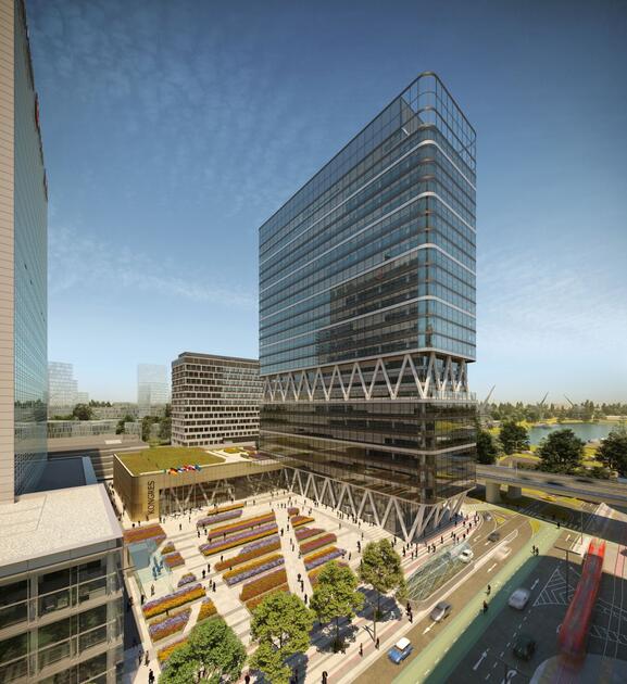 Preparations for the East Tower and the neighboring congress center are ...